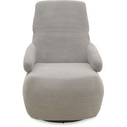 Sessel DOMO collection "700015 mit R&uuml;ckenverstellung und Drehfunktion", grau (hellgrau), B:68cm H:67cm T:88cm, 100% Polyester, Sessel, Sessel, wahlweise auch mit Wippfunktion, Drehsessel