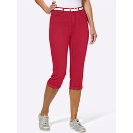 Caprijeans Casual Looks Gr. 42, Normalgrößen, rot Damen Jeans