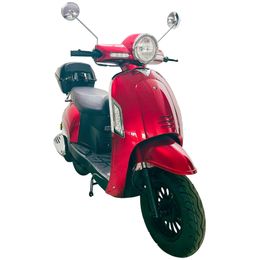Motorroller Gt Union "Massimo 45 (mit/ohne Topcase)" & Mofas Gr. glänzend mit Topcase, rot Motorroller im Retro-Look