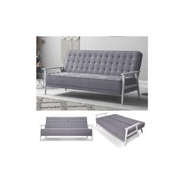 Vitalispa Schlafsofa Dion mit Klappfunktion, Grau, moderne 3-Sitzer Gästecouch