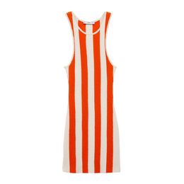 Mango Kleid 'Gabriela' Damen Gr&ouml;&szlig;e M neonorange / wei&szlig;