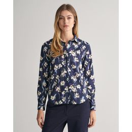 Gant Regular Fit Baumwoll Voile Bluse mit Blumen-Print