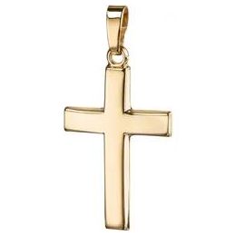 Ketten-Anhänger Firetti "Schmuck Geschenk Gold 750 Halsschmuck Anhänger Kreuz" Schmuckanhänger Gr. Gelbgold 750, 0,8 g, goldfarben (gelbgoldfarben) Damen Made in Germany