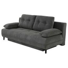 Jockenhöfer Schlafsofa JOCKENHÖFER GRUPPE "Til" Sofas Gr. B/T: 206cm x 98cm, Cord, grau Wellenschaumpolster,mit Gästebettfunktion und StauraumBettkasten