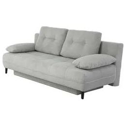 Jockenhöfer Schlafsofa JOCKENHÖFER GRUPPE "Til" Sofas Gr. B/T: 206cm x 98cm, Cord, grau (hellgrau) Wellenschaumpolster,mit Gästebettfunktion und StauraumBettkasten