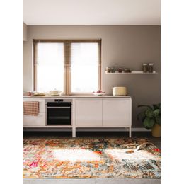 benuta Nest Kurzflor Teppich Casa Multicolor 140x200 cm - Bunter Teppich f&uuml;r Wohnzimmer
