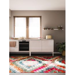 benuta Nest Kurzflor Teppich Casa Multicolor 120x170 cm - Moderner Kurzflor-Teppich für Wohnzimmer