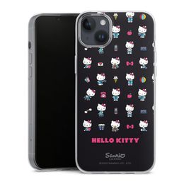 DeinDesign iPhone 14 Plus Handy Silikon H&uuml;lle Case transparent Handyh&uuml;lle Hello Kitty Kindheit Merchandise Silikon Case