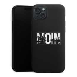 DeinDesign iPhone 15 Plus Handy Premium Silikon H&uuml;lle Handyh&uuml;lle schwarz Case Hamburger Sv Hsv Official Licensed Product Silikon Premium Case