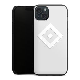 DeinDesign iPhone 15 Plus Handy Premium Silikon H&uuml;lle Handyh&uuml;lle schwarz Case Hsv Hamburger Sv Coat Of Arms Silikon Premium Case