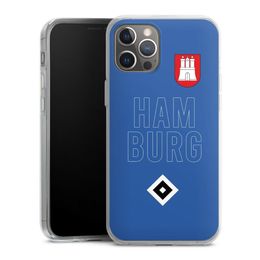 DeinDesign iPhone 12 Pro Max Handy Silikon H&uuml;lle Case transparent Handyh&uuml;lle Official Licensed Product Hamburg Hamburger Sv Silikon Case