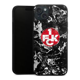 DeinDesign iPhone 15 Plus Handy Premium Silikon H&uuml;lle Handyh&uuml;lle schwarz Case Coat Of Arms 1. Fc Kaiserslautern Muster Silikon Premium Case