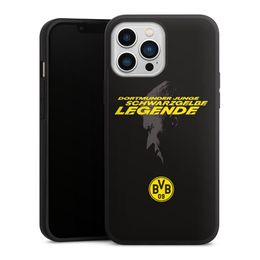 DeinDesign iPhone 13 Pro Max Handy Premium Silikon H&uuml;lle Handyh&uuml;lle schwarz Case Borussia Dortmund Bvb Marco Reus Silikon Premium Case