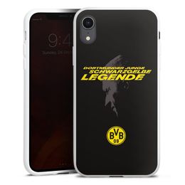DeinDesign iPhone Xr Handy Silikon H&uuml;lle Case wei&szlig; Handyh&uuml;lle Borussia Dortmund Bvb Marco Reus Silikon Case