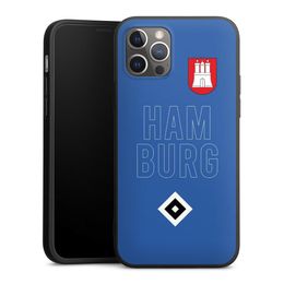 DeinDesign iPhone 12 Pro Handy Premium Silikon H&uuml;lle Handyh&uuml;lle schwarz Case Official Licensed Product Hamburg Hamburger Sv Silikon Premium Case