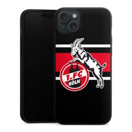DeinDesign iPhone 15 Plus Handy Premium Silikon H&uuml;lle Handyh&uuml;lle schwarz Case Official Licensed Product 1. Fc K&ouml;ln Logo Silikon Premium Case