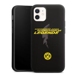 DeinDesign iPhone 12 mini Handy Premium Silikon H&uuml;lle Handyh&uuml;lle schwarz Case Borussia Dortmund Bvb Marco Reus Silikon Premium Case