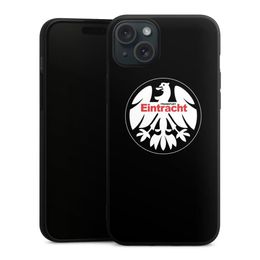 DeinDesign iPhone 15 Plus Handy Premium Silikon H&uuml;lle Handyh&uuml;lle schwarz Case Eintracht Frankfurt Sge Official Licensed Product Silikon Premium Case