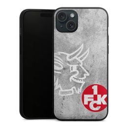DeinDesign iPhone 15 Plus Handy Premium Silikon H&uuml;lle Handyh&uuml;lle schwarz Case 1. Fck Devil 1. Fc Kaiserslautern Silikon Premium Case