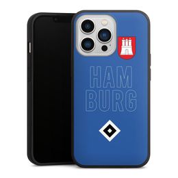 DeinDesign iPhone 13 Pro Handy Premium Silikon H&uuml;lle Handyh&uuml;lle schwarz Case Official Licensed Product Hamburg Hamburger Sv Silikon Premium Case