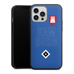 DeinDesign iPhone 13 Pro Max Handy Premium Silikon H&uuml;lle Handyh&uuml;lle schwarz Case Official Licensed Product Hamburg Hamburger Sv Silikon Premium Case