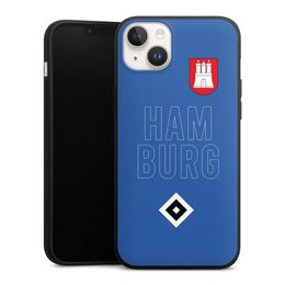 DeinDesign iPhone 14 Handy Premium Silikon H&uuml;lle Handyh&uuml;lle schwarz Case Official Licensed Product Hamburg Hamburger Sv Silikon Premium Case