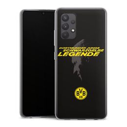 DeinDesign Galaxy A32 4G Handy Silikon H&uuml;lle Case transparent Handyh&uuml;lle Borussia Dortmund Bvb Marco Reus Silikon Case
