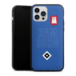 DeinDesign iPhone 13 Pro Max Handy Silikon H&uuml;lle Case schwarz Handyh&uuml;lle Official Licensed Product Hamburg Hamburger Sv