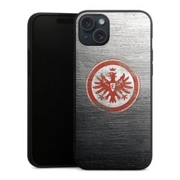 DeinDesign iPhone 15 Plus Handy Premium Silikon H&uuml;lle Handyh&uuml;lle schwarz Case Eintracht Frankfurt Sge Logo Silikon Premium Case