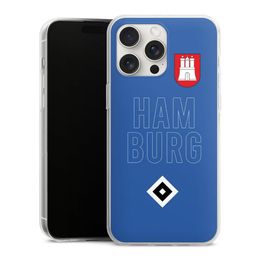 DeinDesign iPhone 15 Pro Max Handy Silikon H&uuml;lle Case transparent Handyh&uuml;lle Official Licensed Product Hamburg Hamburger Sv Silikon Case