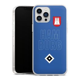 DeinDesign iPhone 13 Pro Max Handy Silikon H&uuml;lle Case transparent Handyh&uuml;lle Official Licensed Product Hamburg Hamburger Sv Silikon Case
