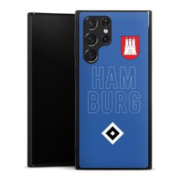 DeinDesign Galaxy S22 Ultra Handy Silikon H&uuml;lle Case schwarz Handyh&uuml;lle Official Licensed Product Hamburg Hamburger Sv