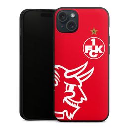 DeinDesign iPhone 15 Plus Handy Premium Silikon H&uuml;lle Handyh&uuml;lle schwarz Case Star Devil 1. Fc Kaiserslautern Silikon Premium Case