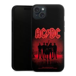 DeinDesign iPhone 15 Plus Handy Premium Silikon H&uuml;lle Handyh&uuml;lle schwarz Case Band Acdc Official Licensed Product Silikon Premium Case