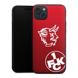 DeinDesign iPhone 15 Plus Handy Premium Silikon H&uuml;lle Handyh&uuml;lle schwarz Case Devil Official Licensed Product 1. Fc Kaiserslautern Silikon Premium Case