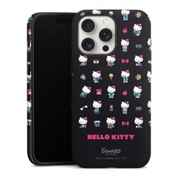 DeinDesign iPhone 15 Pro Max Handy Panzer Handyh&uuml;lle robuste Outdoor H&uuml;lle Schutzh&uuml;lle matt Kindheit Merchandise Hello Kitty Tough Case