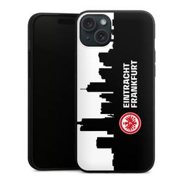 DeinDesign iPhone 15 Plus Handy Premium Silikon H&uuml;lle Handyh&uuml;lle schwarz Case Eintracht Frankfurt Sge Official Licensed Product Silikon Premium Case
