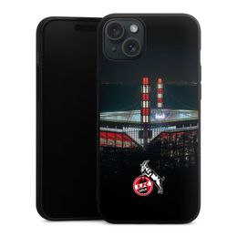 DeinDesign iPhone 15 Plus Handy Premium Silikon H&uuml;lle Handyh&uuml;lle schwarz Case Stadium 1. Fc K&ouml;ln Official Licensed Product Silikon Premium Case