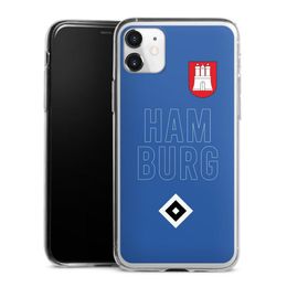 DeinDesign iPhone 11 Handy Slim Case Silikon Handyh&uuml;lle transparent H&uuml;lle extra d&uuml;nn Official Licensed Product Hamburg Hamburger Sv Silikon Slim Case