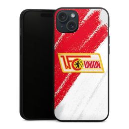 DeinDesign iPhone 15 Plus Handy Premium Silikon H&uuml;lle Handyh&uuml;lle schwarz Case 1. Fc Union Berlin Logo Official Licensed Product Silikon Premium Case
