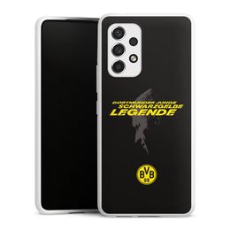 DeinDesign Galaxy A53 5G Handy Silikon H&uuml;lle Case wei&szlig; Handyh&uuml;lle Borussia Dortmund Marco Reus Bvb Silikon Case