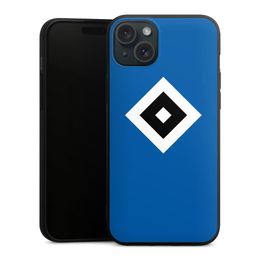 DeinDesign iPhone 15 Plus Handy Premium Silikon H&uuml;lle Handyh&uuml;lle schwarz Case Logo Hsv Hamburger Sv Silikon Premium Case