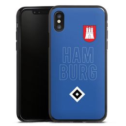 DeinDesign iPhone X Handy Silikon H&uuml;lle Case schwarz Handyh&uuml;lle Official Licensed Product Hamburg Hamburger Sv