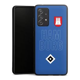 DeinDesign Galaxy A52s 5G Handy Premium Silikon H&uuml;lle Handyh&uuml;lle schwarz Case Official Licensed Product Hamburg Hamburger Sv Silikon Premium Case