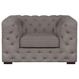 Guido Maria Kretschmer Home & Living Chesterfield-Sessel GUIDO MARIA KRETSCHMER HOME & LIVING "Kalina Sessel" Sessel Gr. Struktur, B/H/T: 110 cm x 67 cm x 98 cm, braun mit klassischer Chesterfield-Knopfheftung, sehr hochwertige Qualität