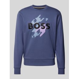 BOSS Sweatshirt mit Label-Stitching Modell 'Soleri'