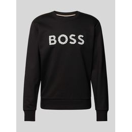 BOSS Sweatshirt mit Label-Stitching Modell 'Soleri'