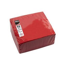 PROnappe Servietten rot 2-lagig 10,0 x 10,0 cm 50 St.