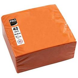 PROnappe Servietten orange 2-lagig 19,0 x 19,0 cm 40 St.