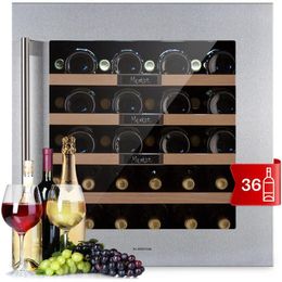 Klarstein Klarstein Einbau-Weinkühlschrank, Kleiner Getränkekühlschrank Schmal, 1 Zone Weinkühlschrank mit Glastür, Indoor/Outdoor Beersafe,